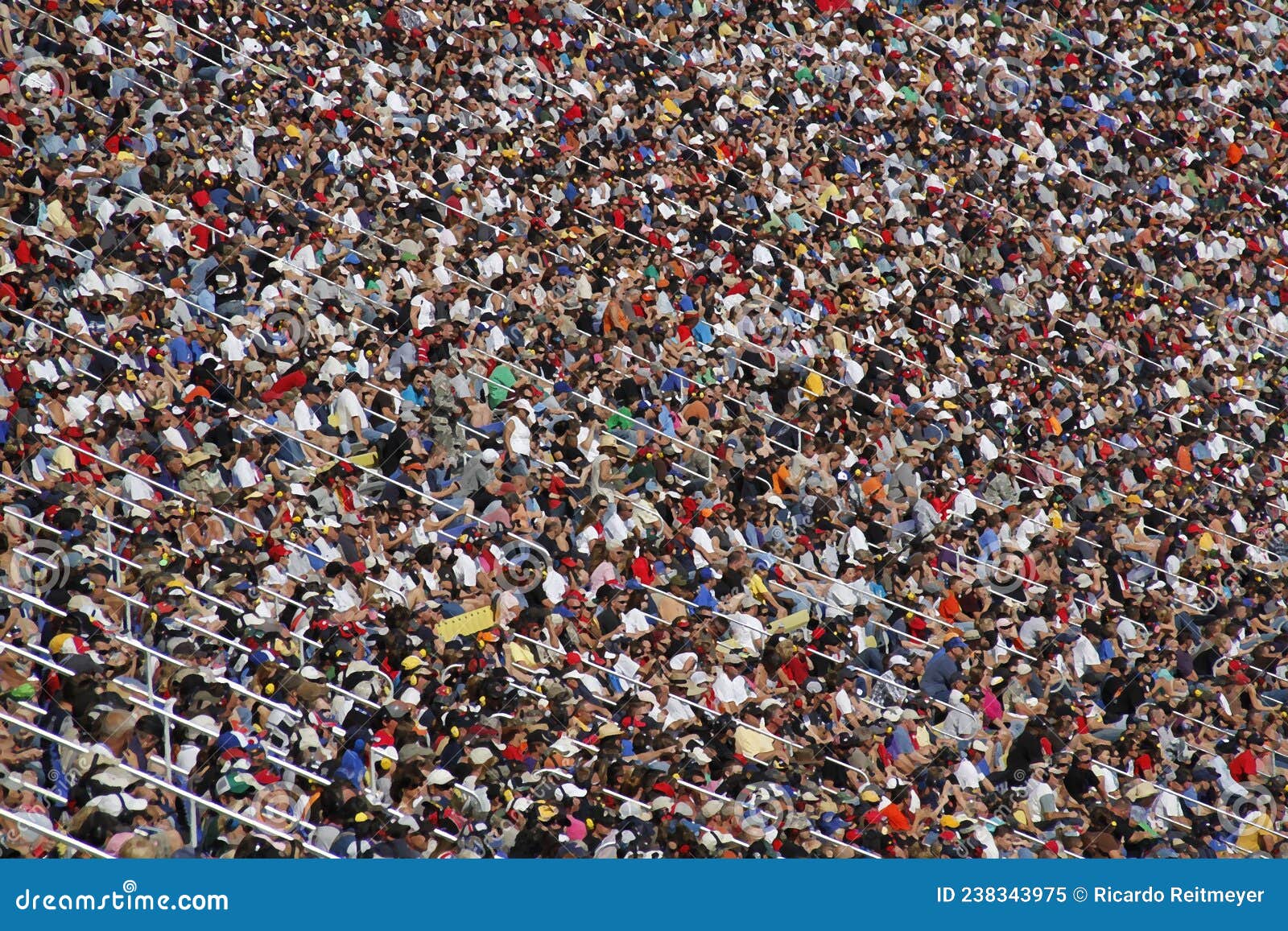 Large Crowd of People Attend an Event in an Outdoor Stadium. Stock ...
