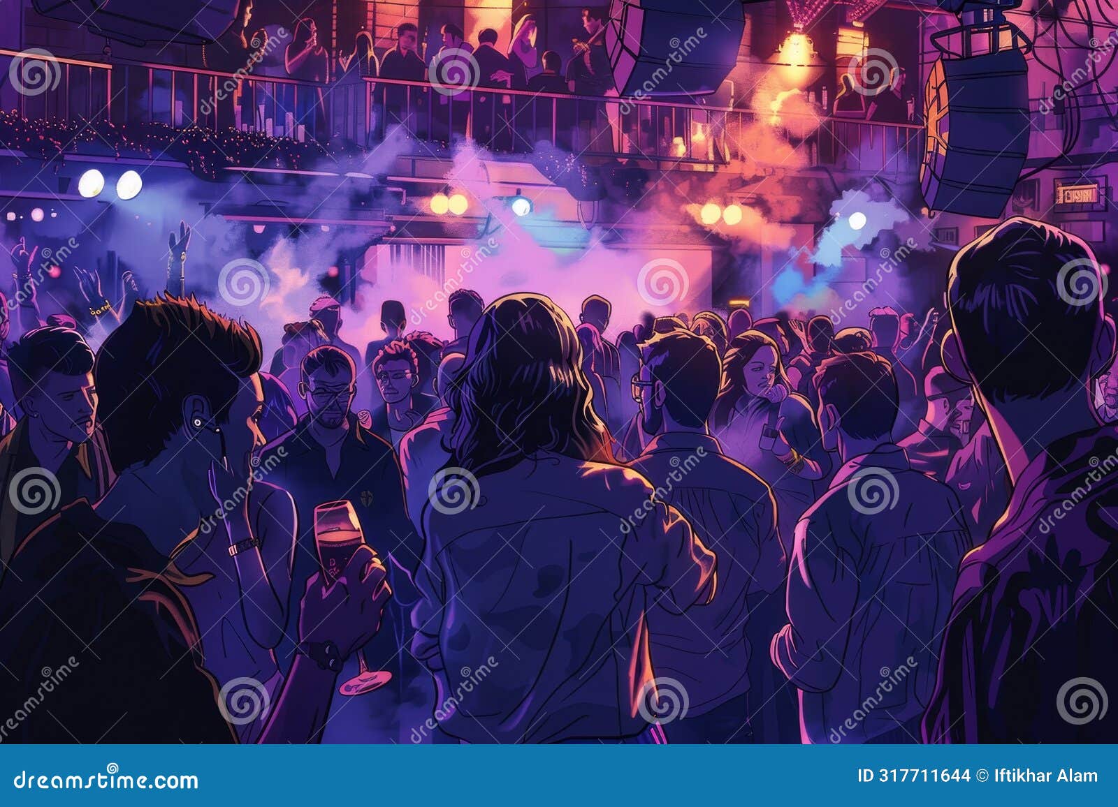 A Large Crowd of People Gathered in Front of a Stage, a Packed ...