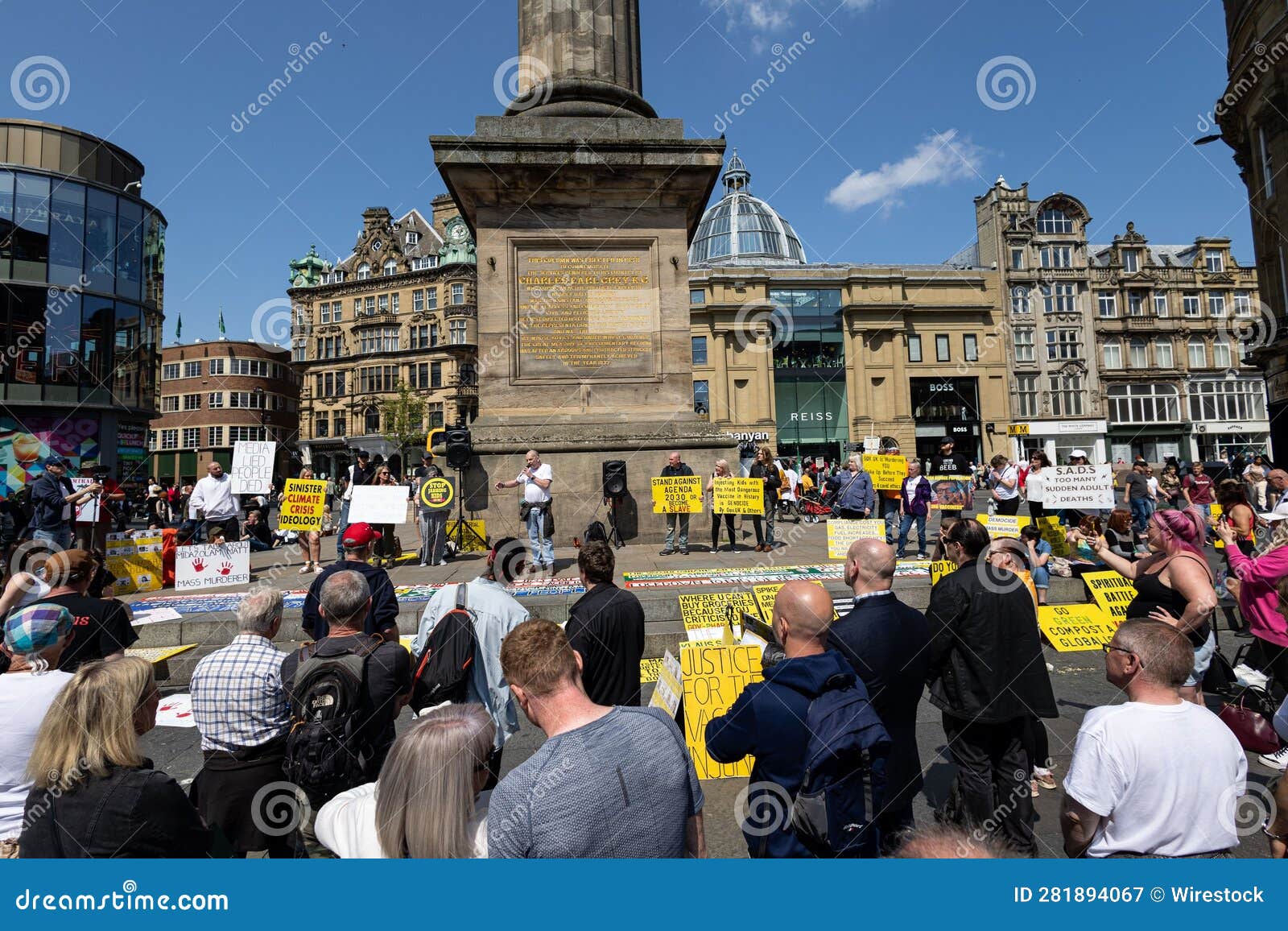 Large Crowd of People Gathering To Protest and Demonstrate Editorial ...