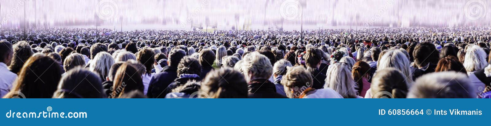 Large crowd of people stock photo. Image of defocused - 60856664