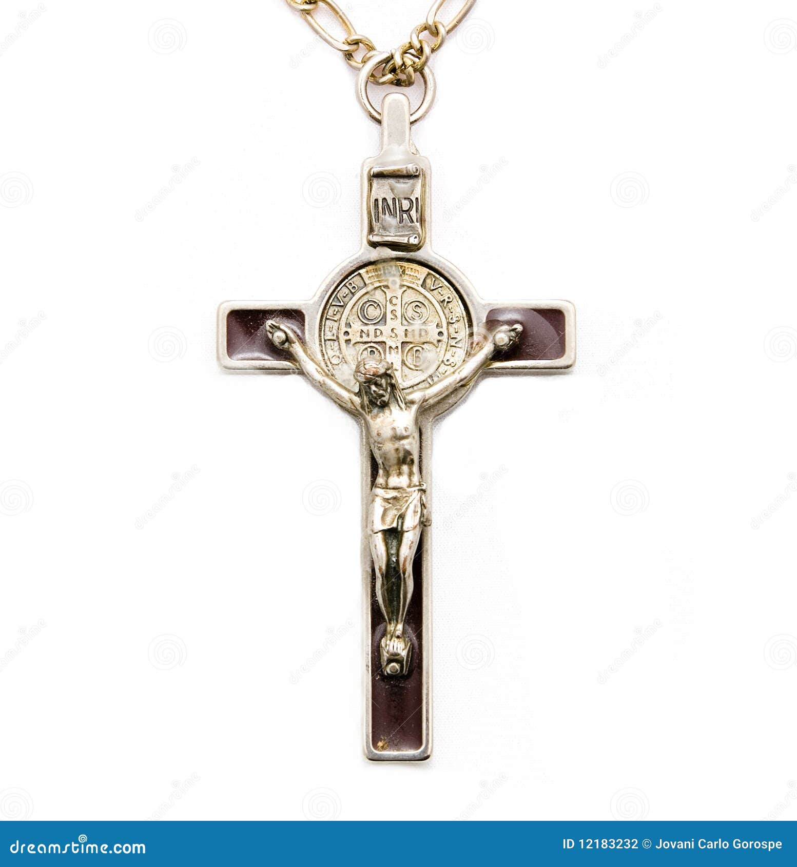 Large Crucifix Necklace stock photo. Image of teachings - 12183232