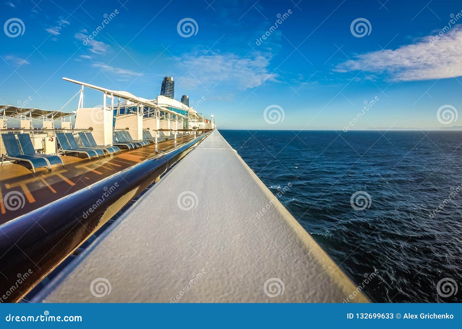 On Large Cruise Ship To Alaska in Pacific Ocean Stock Image - Image of ...