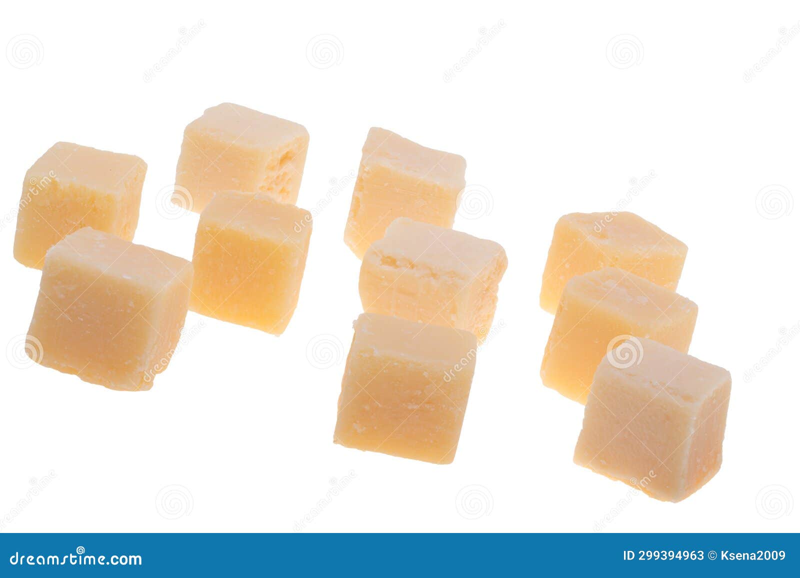 Large Cubes of Cheese Isolated Stock Image - Image of milk, appetizer ...