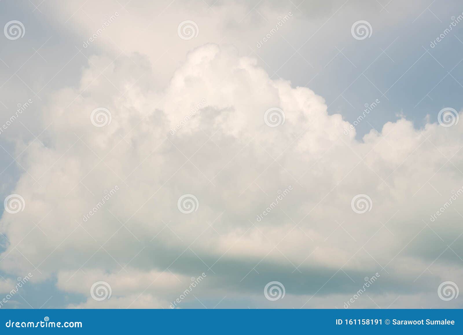 Large Cumulonimbus Clouds and Tall Clouds There is Dark on the Bottom ...