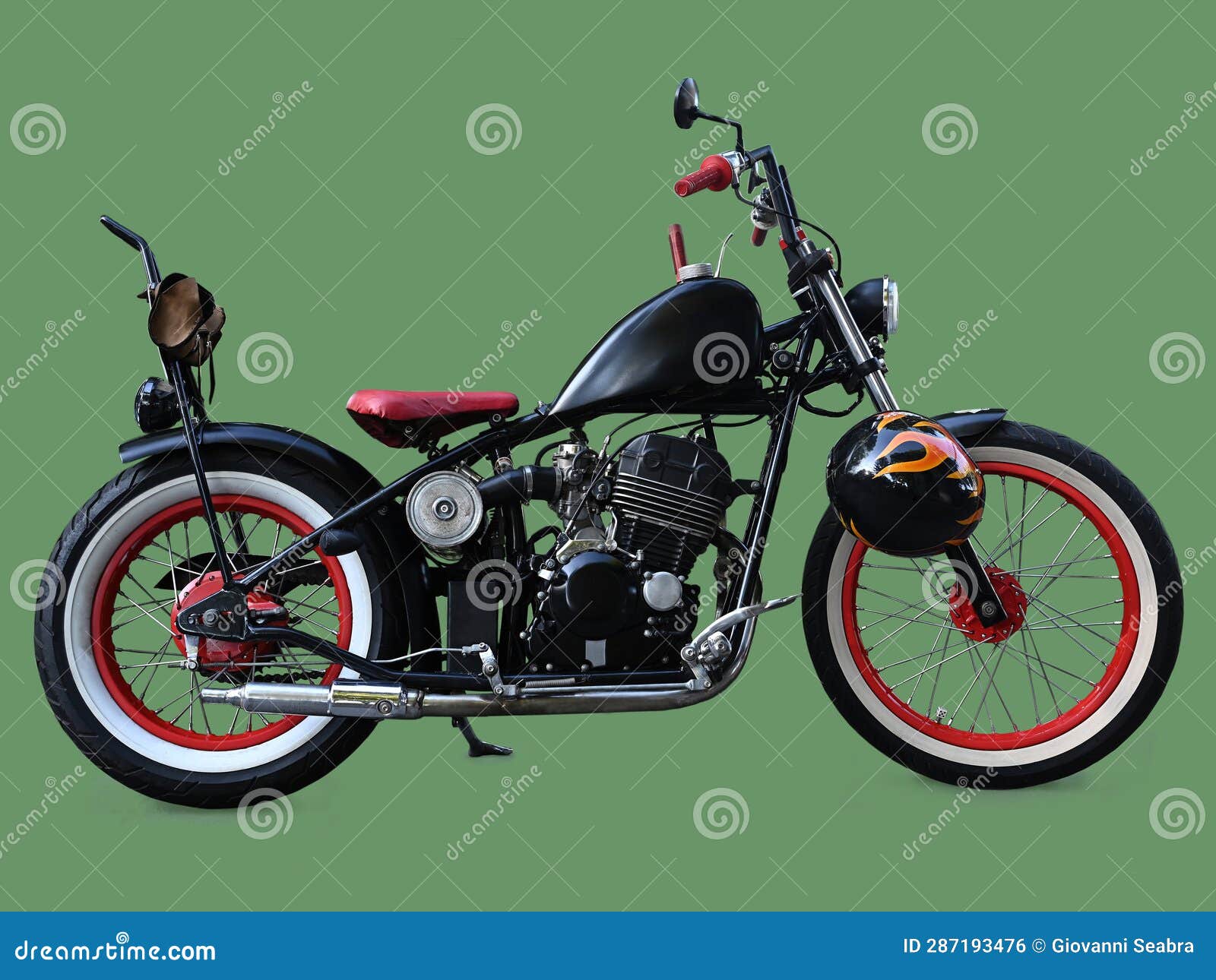 Large Custom Chopper Motorcycle Powerful Engine Ride and Leisure ...