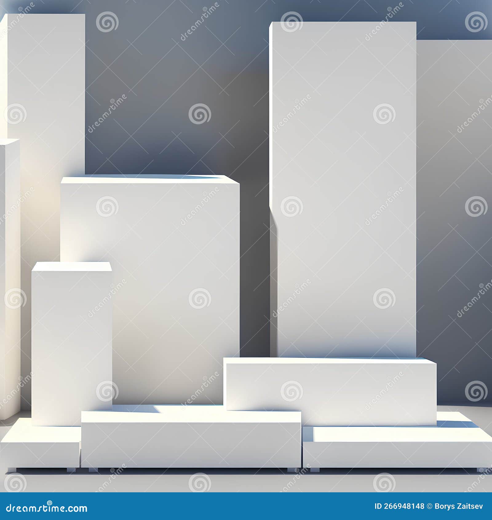 Large 3d White Figures Generated by Artificial Intelligence. Stock ...