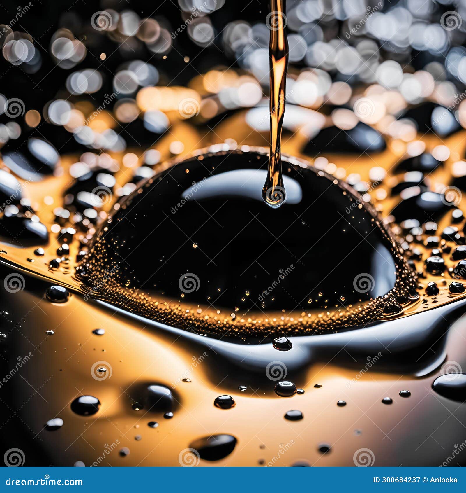 Bubble on Dark Naphtha Surface Stock Illustration - Illustration of ...