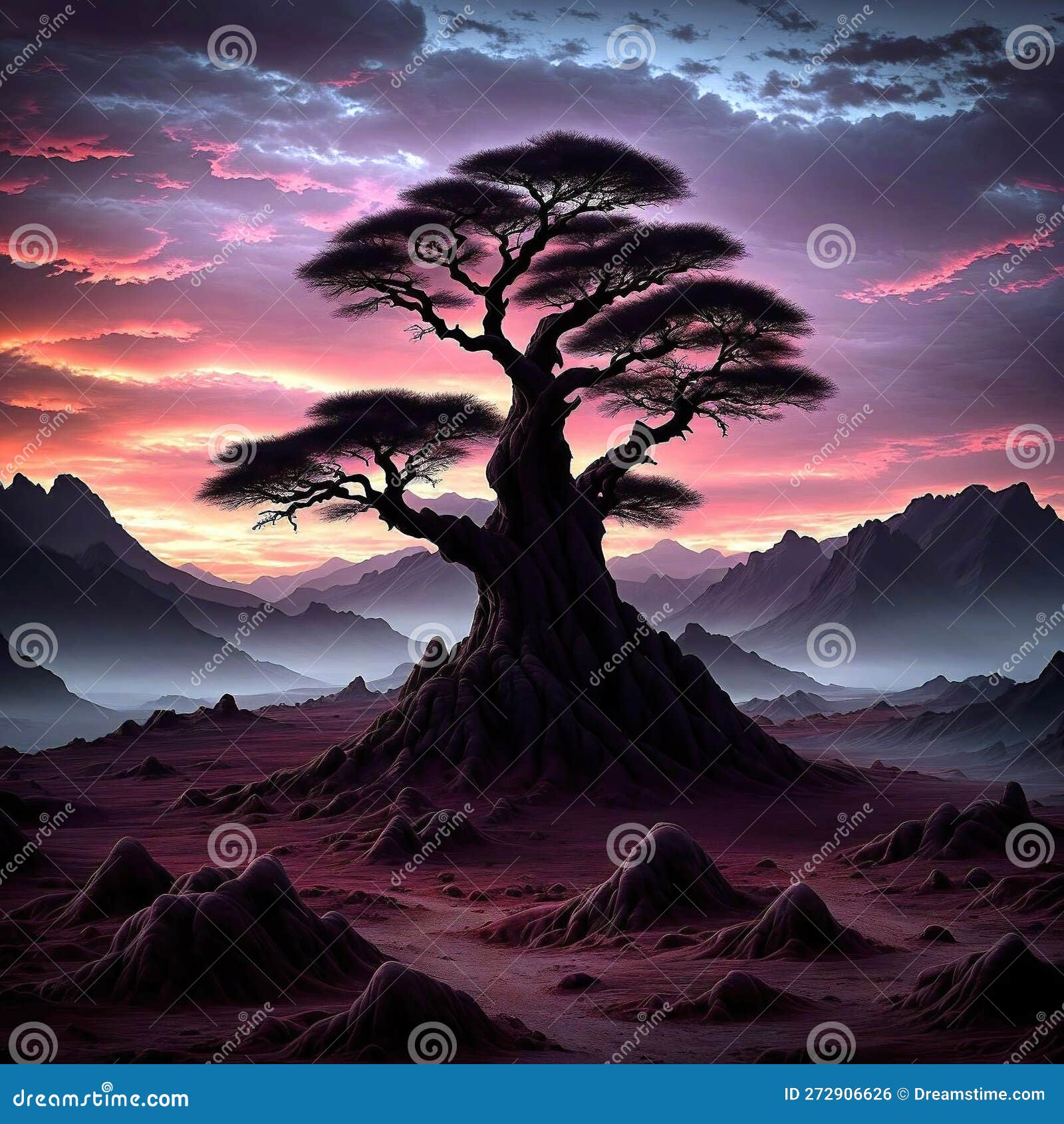 Dark Tree Tops In Heavy Morning Fog Landscape, Forest Background ...