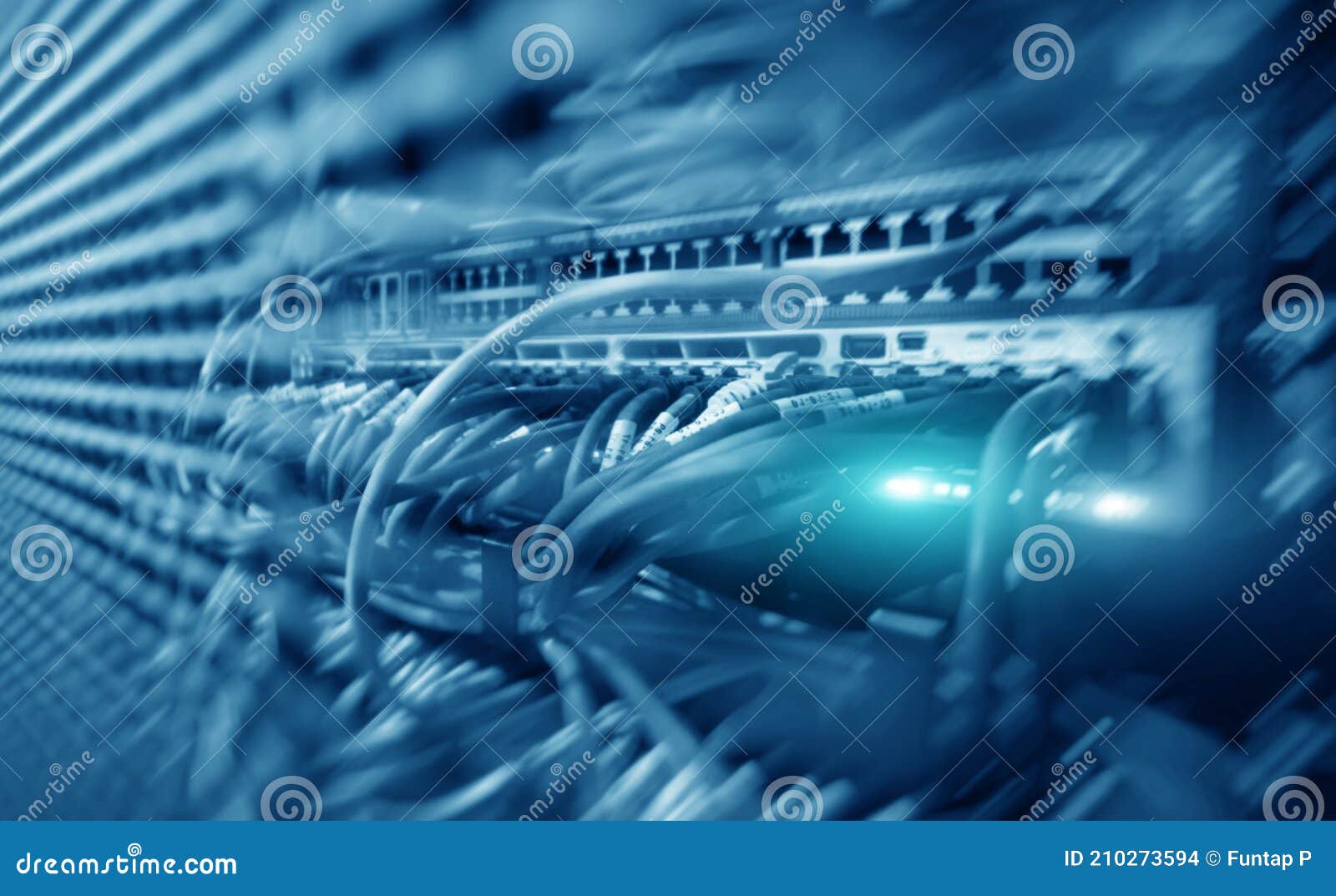 Large data center. Cables stock photo. Image of switch - 210273594