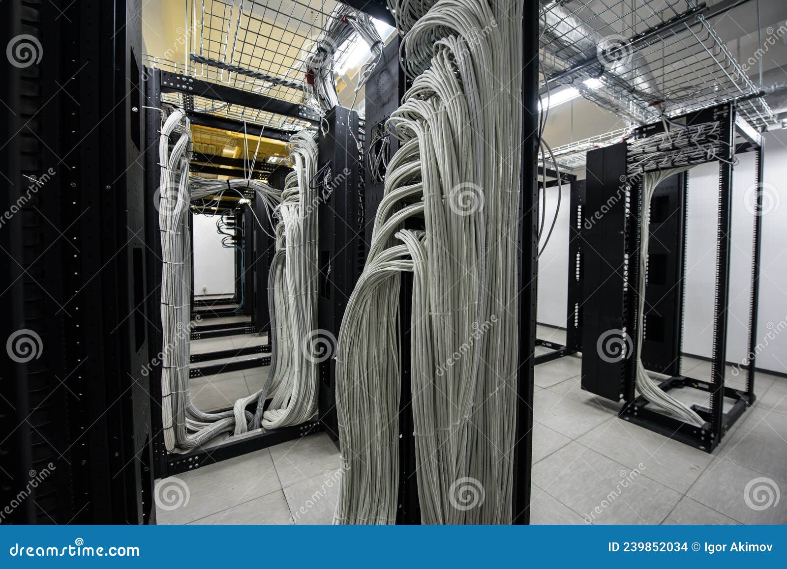 Cloud Storage of a Large Data Center Stock Photo - Image of exchange ...