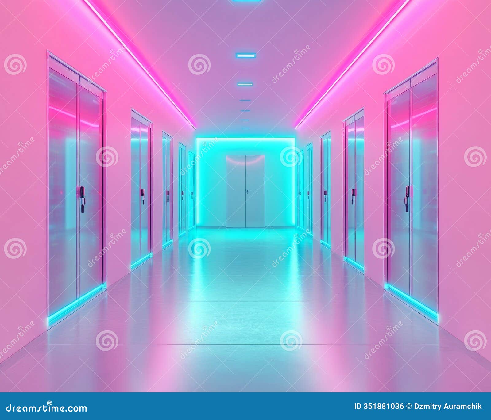 A Large Data Center with Shining Cables, Signifying the Digital ...