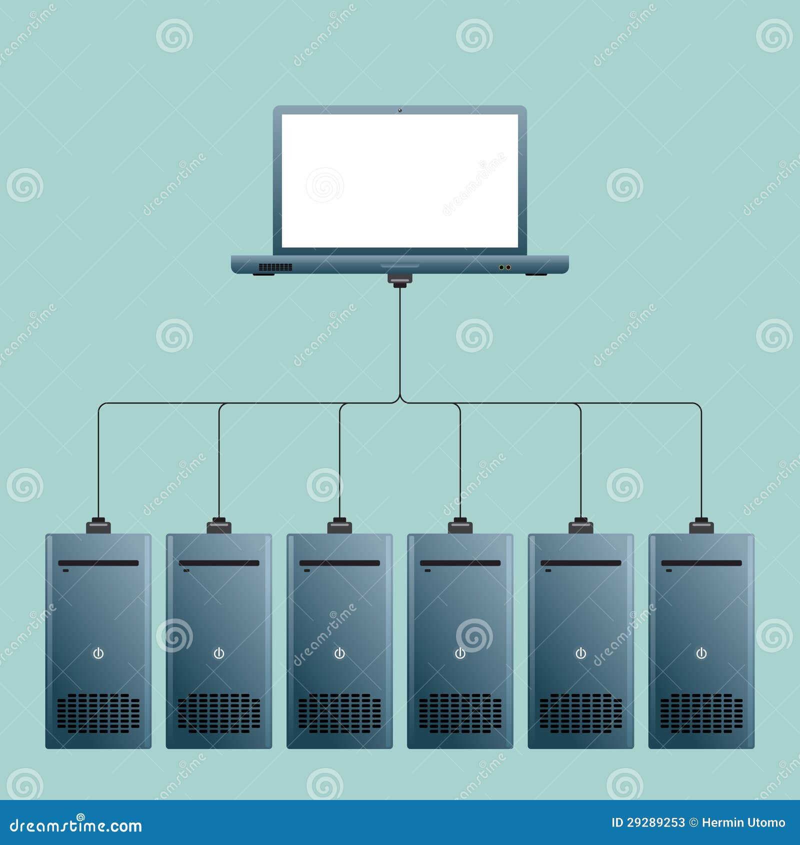 Large Database Access stock vector. Illustration of sharing - 29289253
