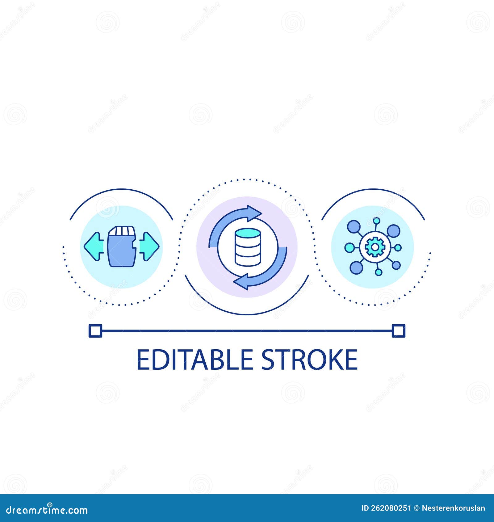 Large Database Size Loop Concept Icon Stock Vector - Illustration of ...