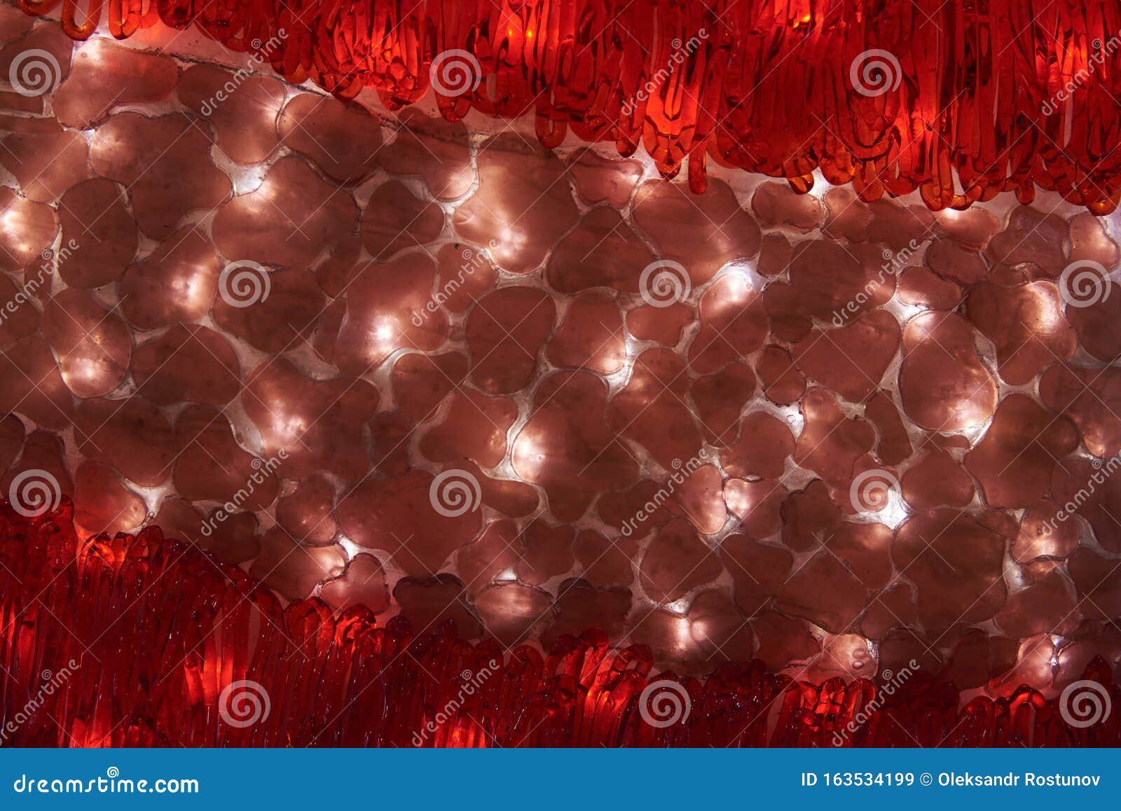 Large Decorative Incandescent Lamp on a Dark Background. Numerous Light ...
