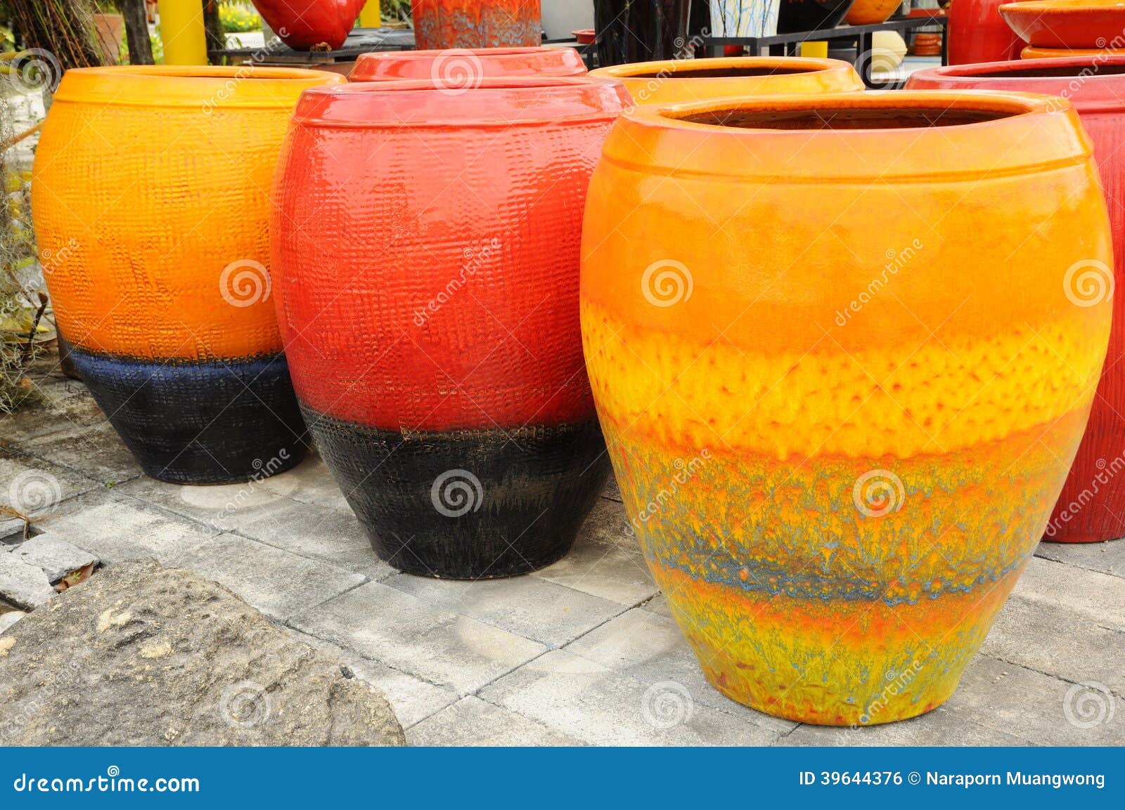 Large decorative vases stock photo. Image of yellow, decorative - 39644376