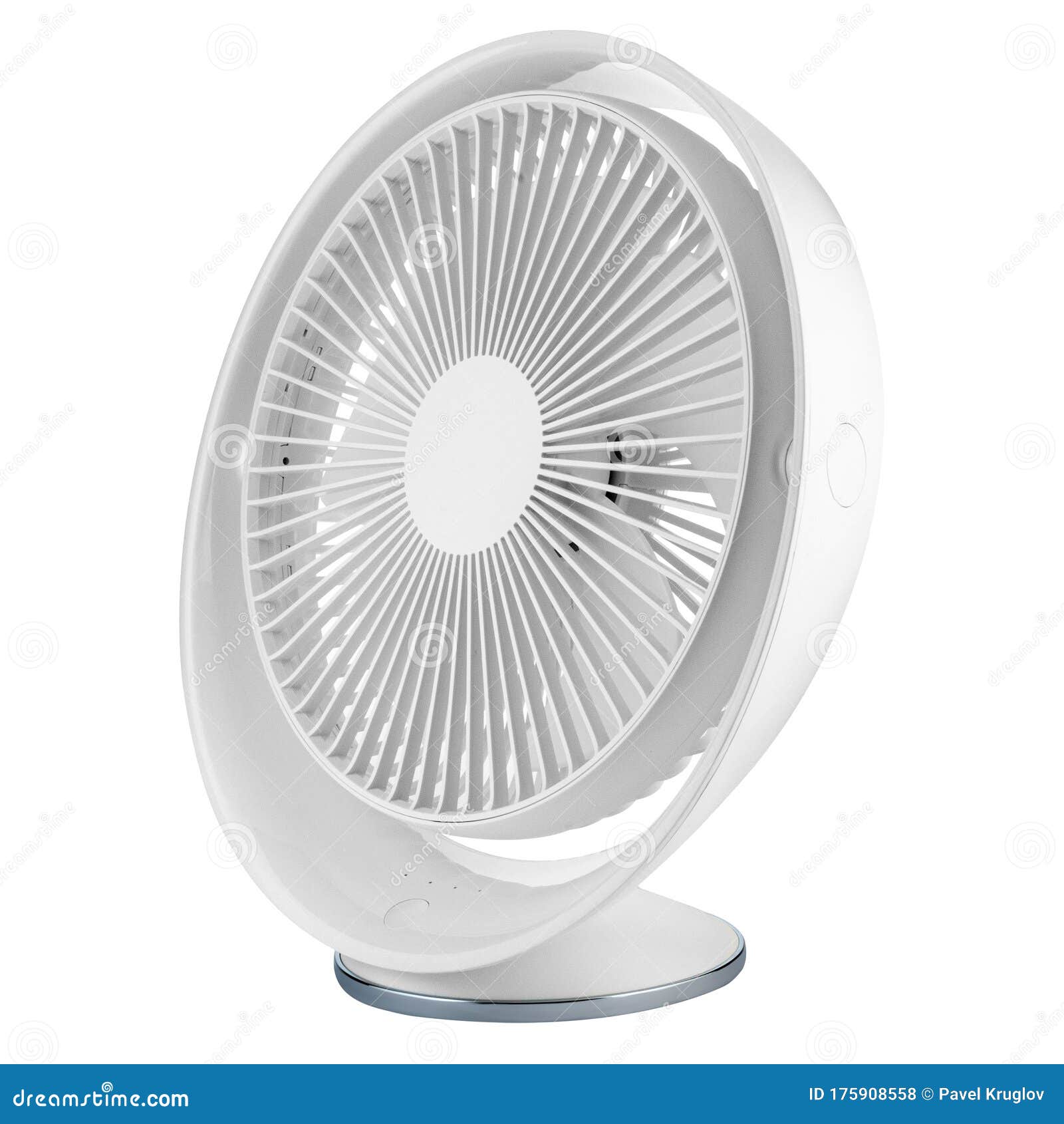 Large Desktop Fan with USB Input Isolated on a White Background Stock ...
