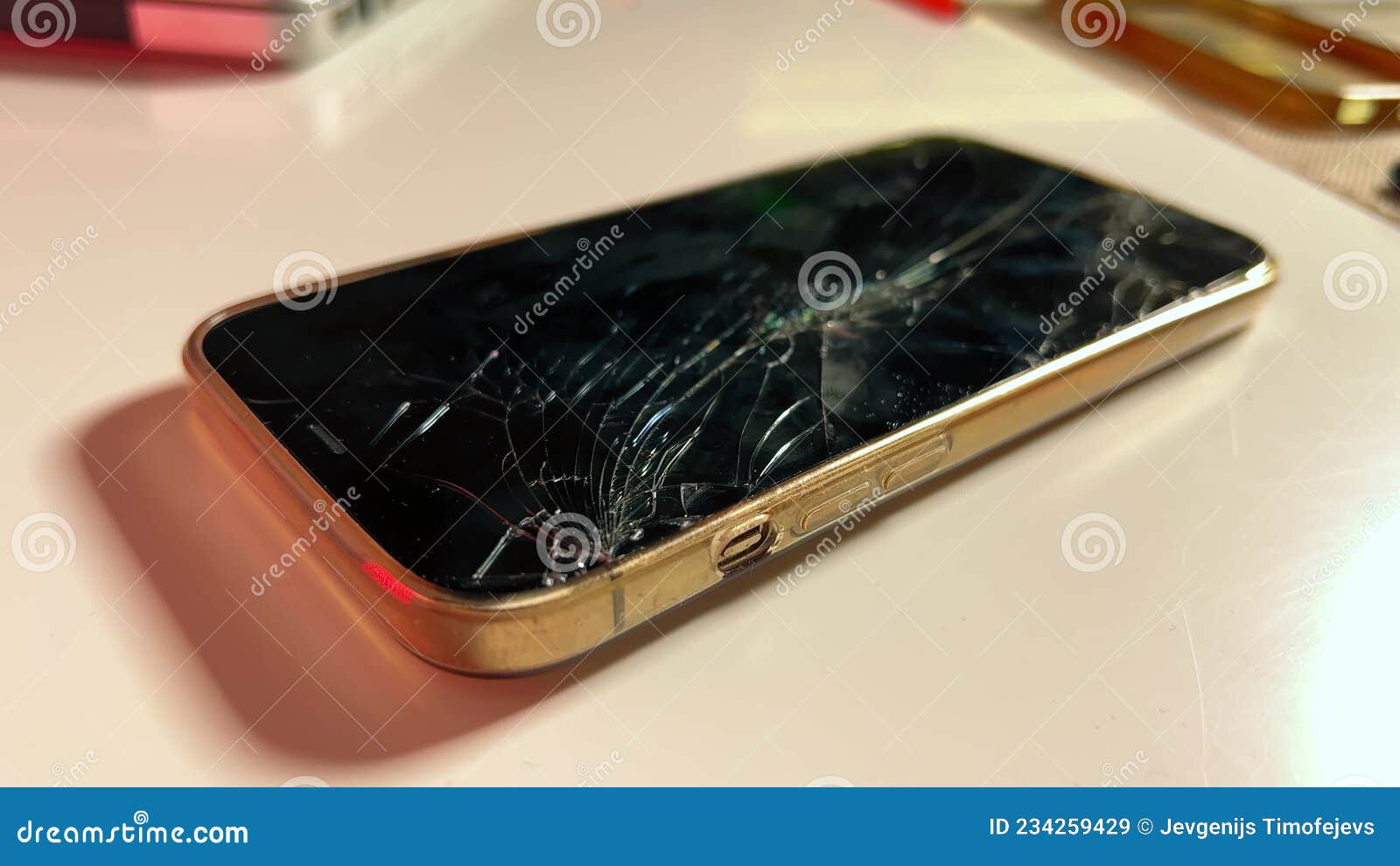 Large Destroyed Smartphone with Broken Screen Stock Video - Video of ...