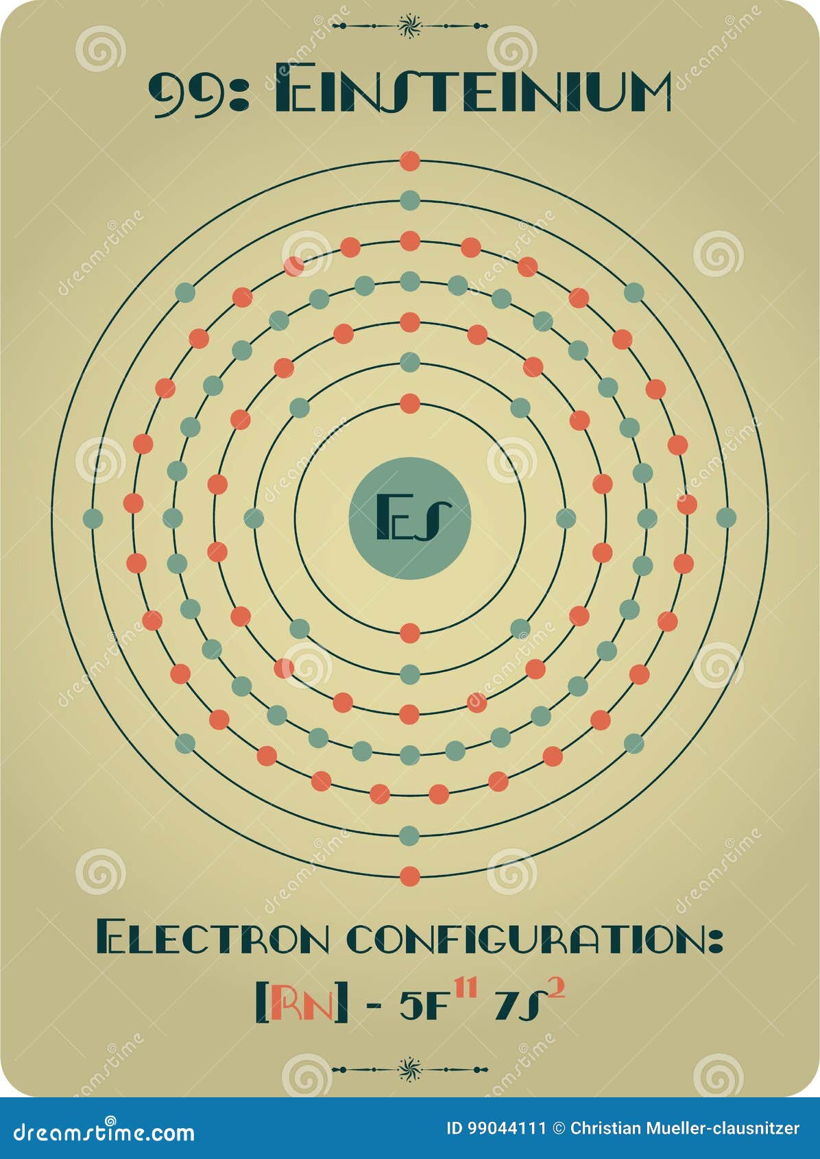 Element of Einsteinium stock vector. Illustration of college - 99044111