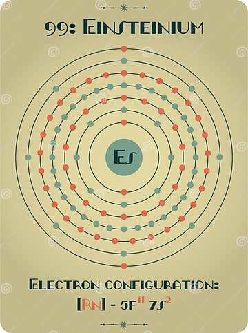 Element of Einsteinium stock vector. Illustration of college - 99044111
