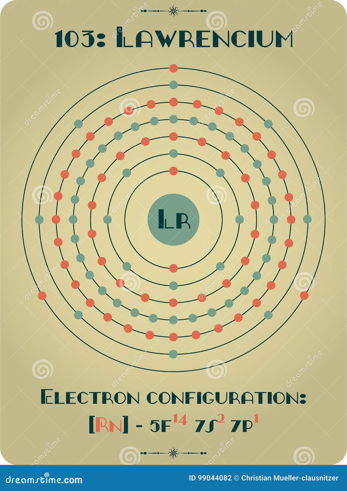 Element of Lawrencium stock vector. Illustration of information - 99044082