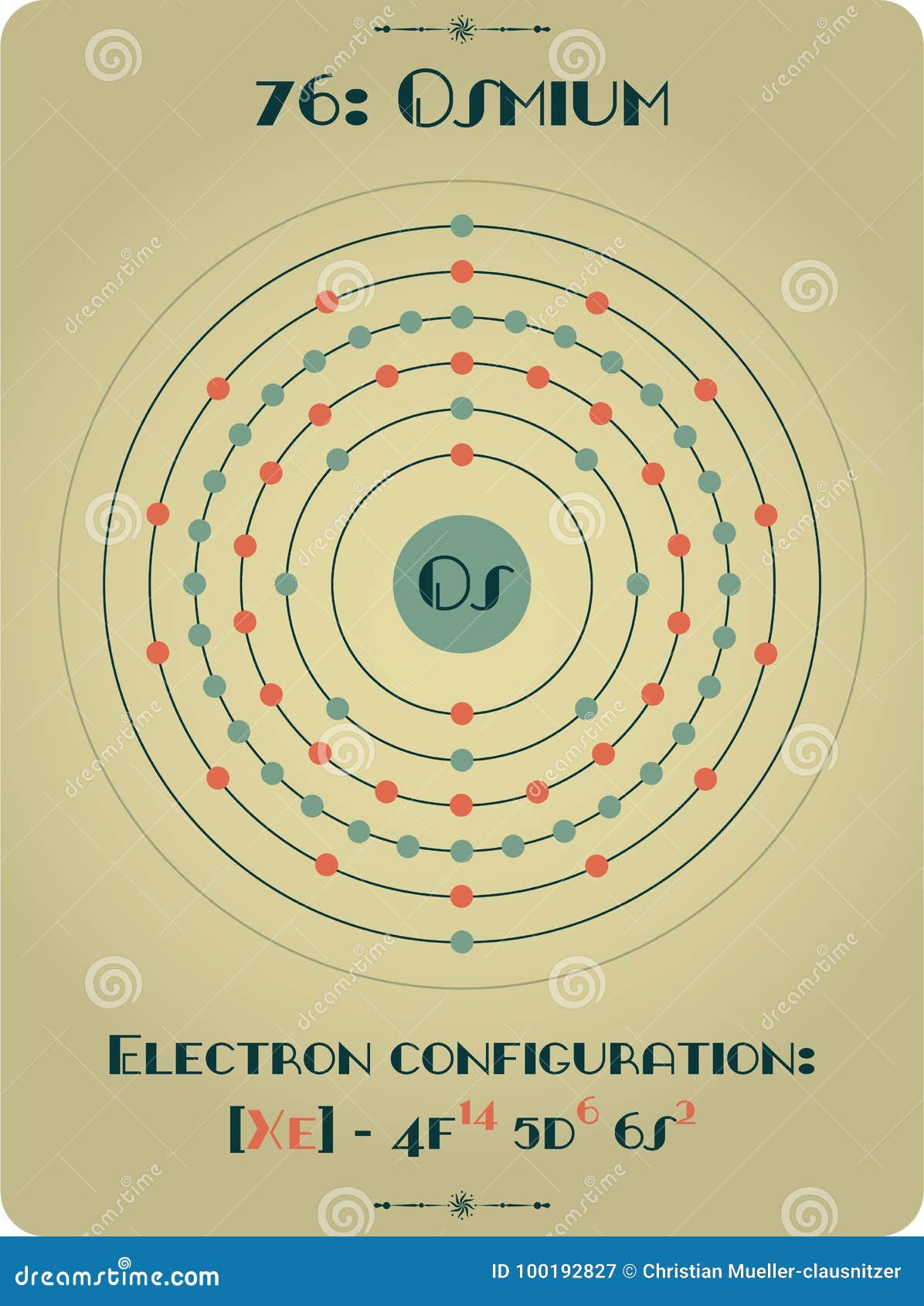 Element of Osmium stock vector. Illustration of core - 100192827