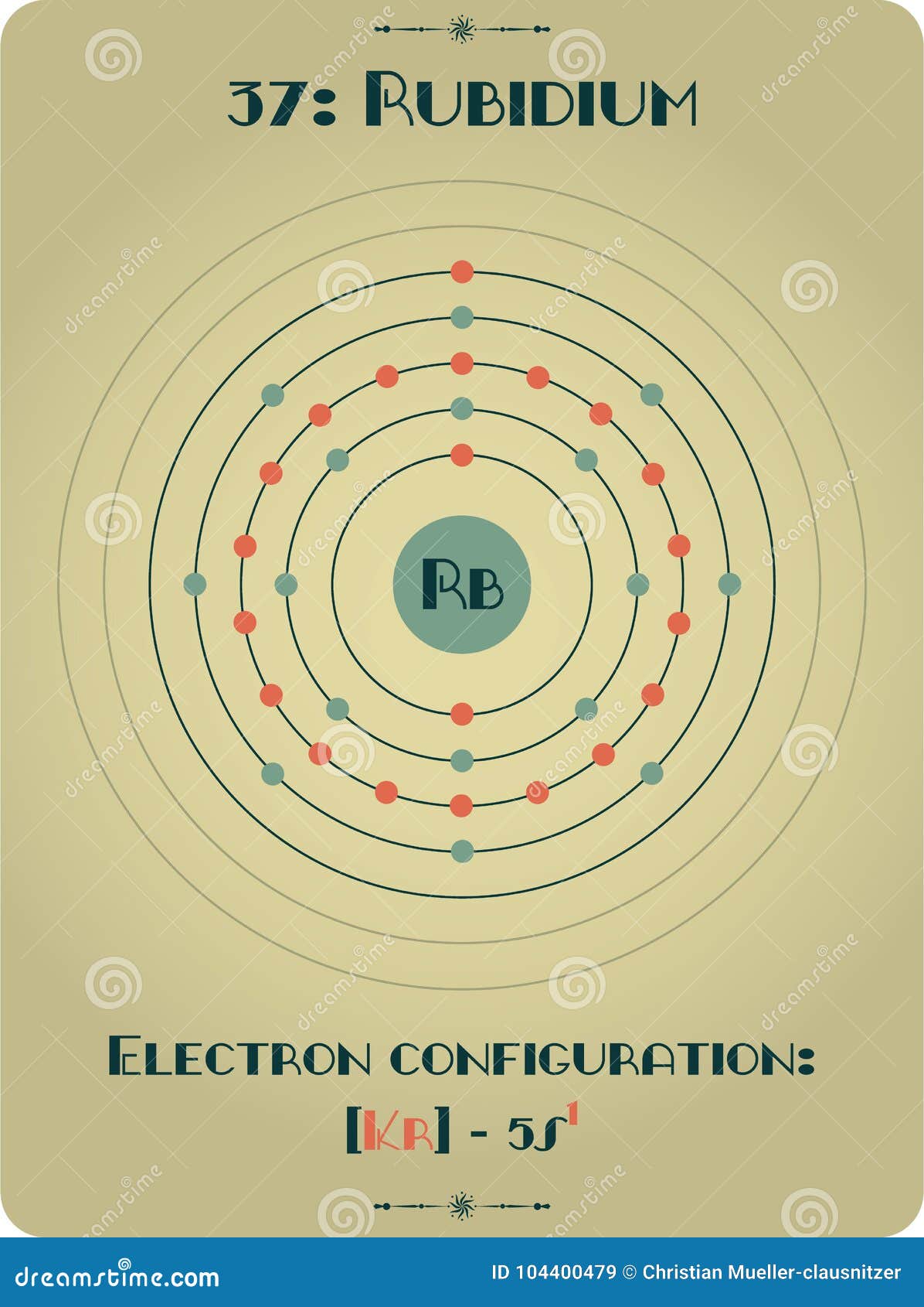 Element of Rubidium stock vector. Illustration of green - 104400479