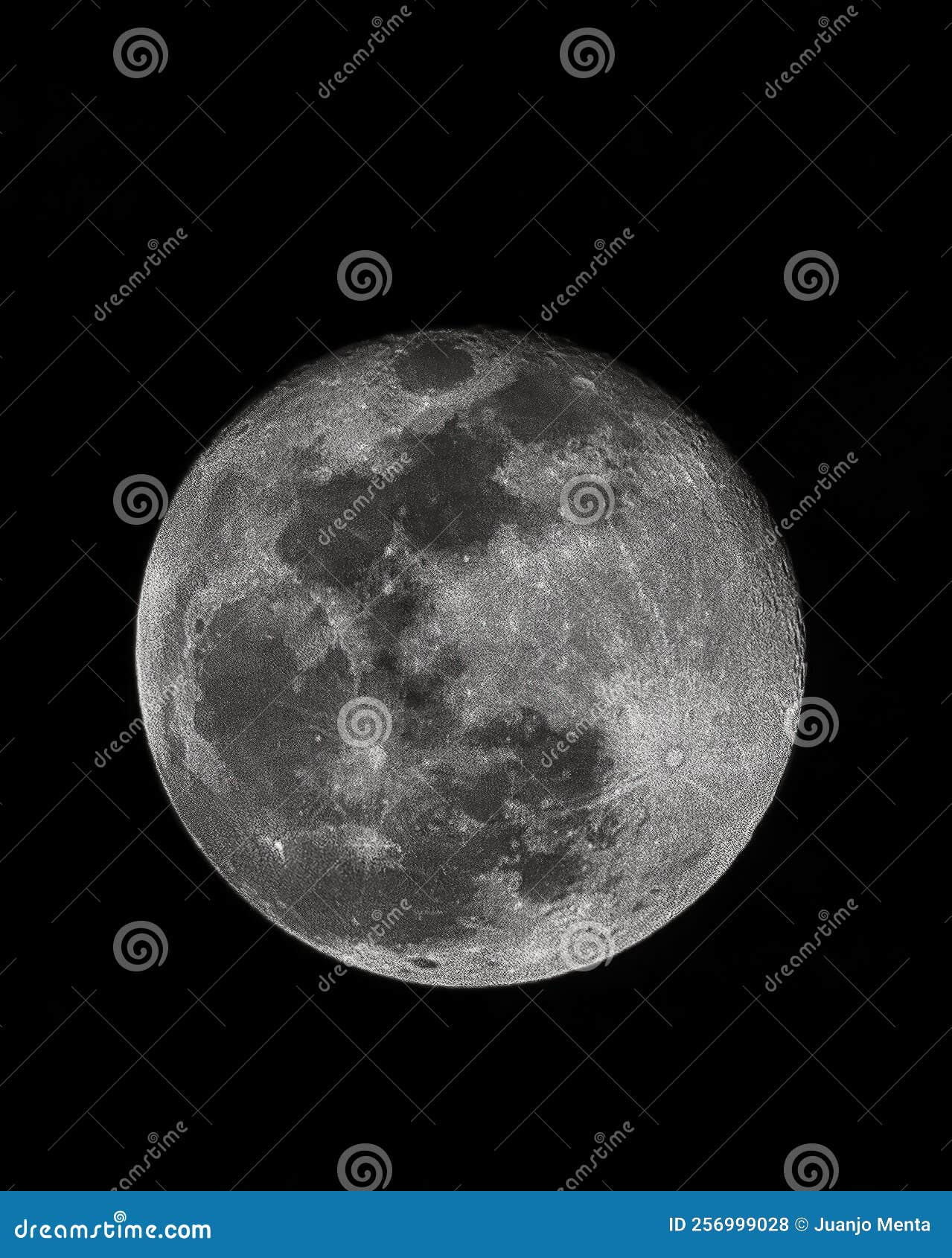 Large Detailed Full Moon with Black Background and Copy Space Stock ...