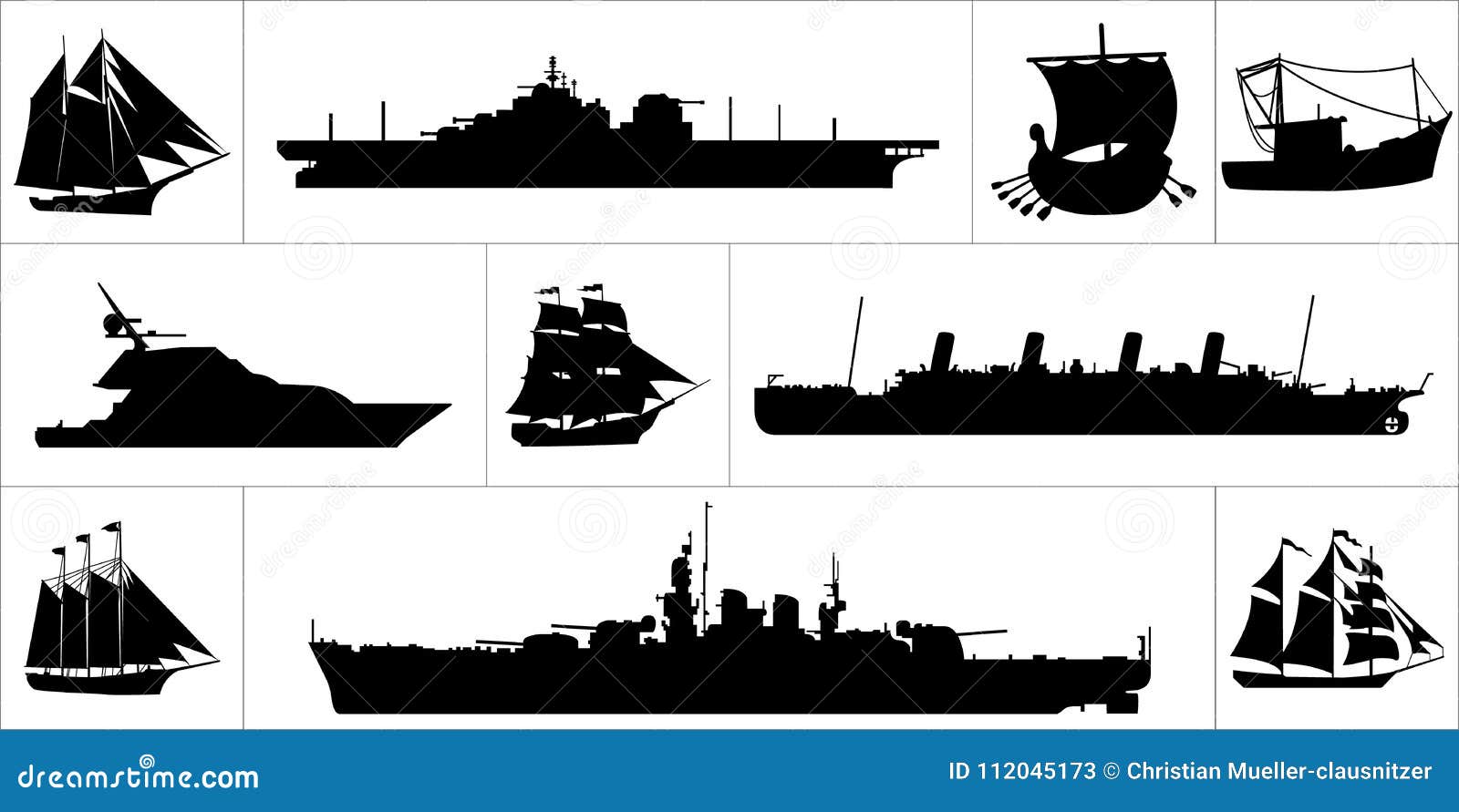 Icon Set of Different Ships Stock Vector - Illustration of blue, pixel ...