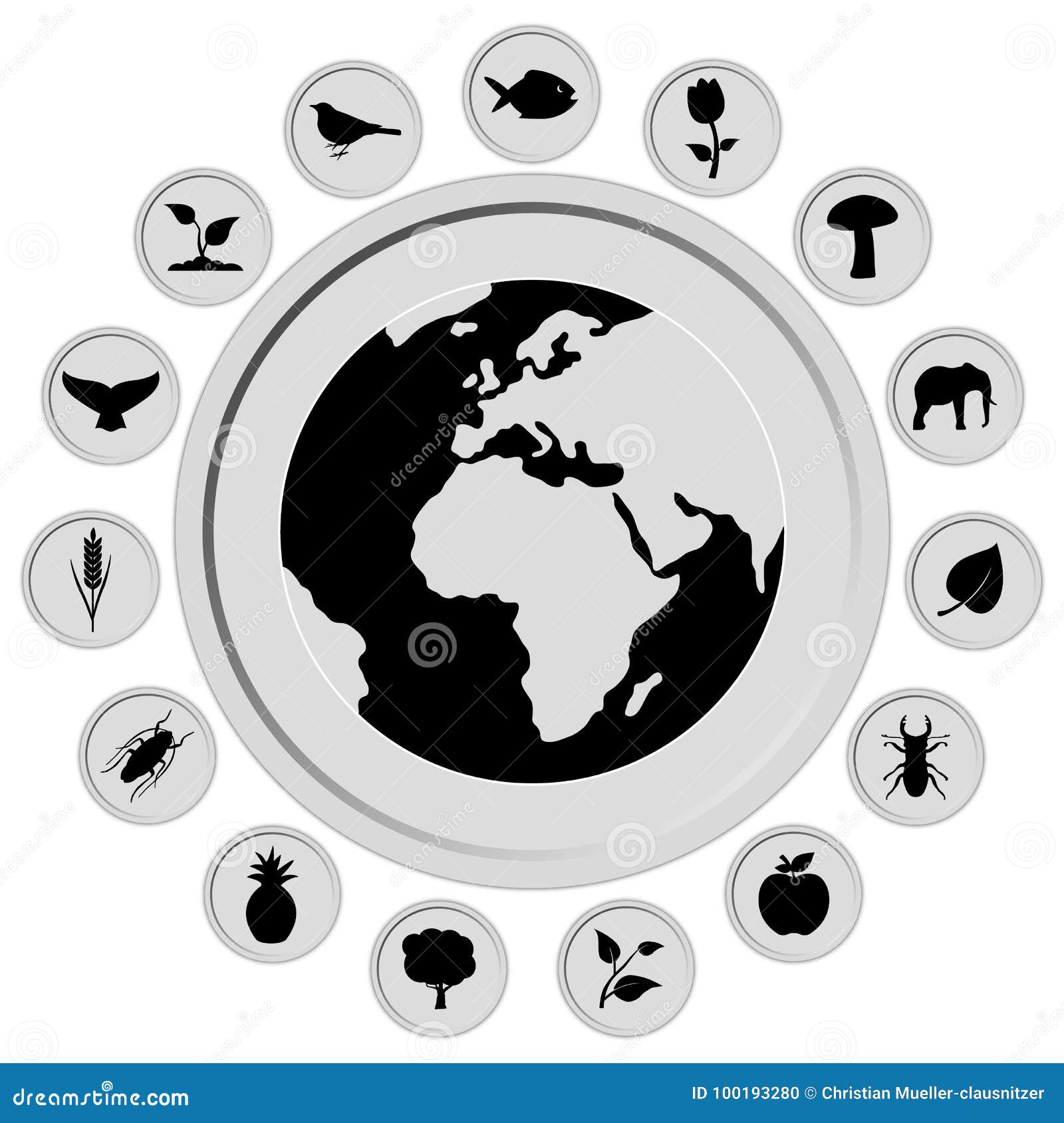 Natural icon set stock vector. Illustration of sign - 100193280