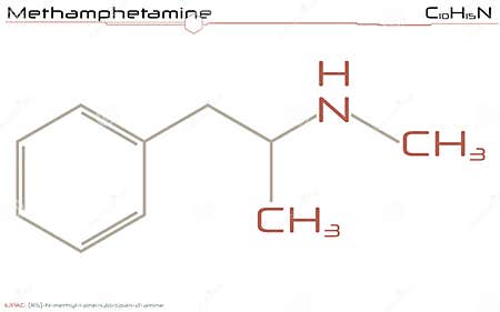 Molecule of Methamphetamine Stock Vector - Illustration of carbon ...