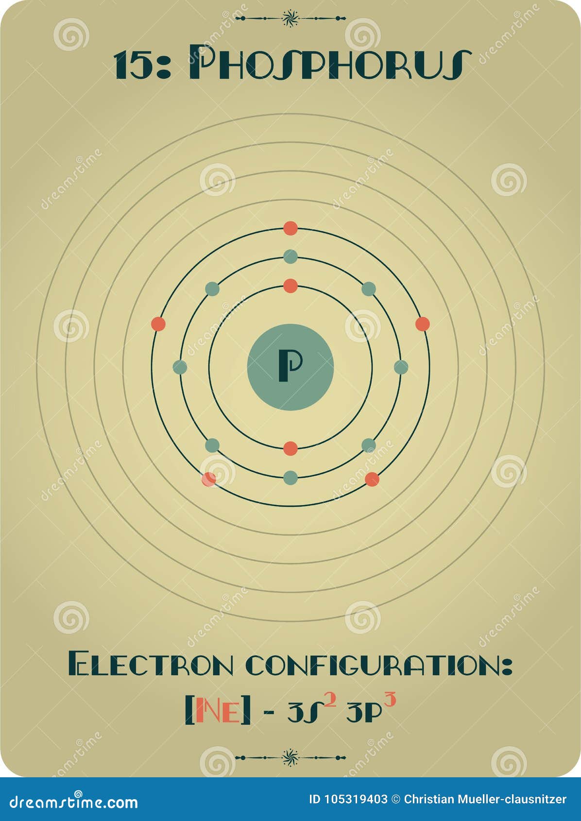Element of Phosphorus stock vector. Illustration of model - 105319403