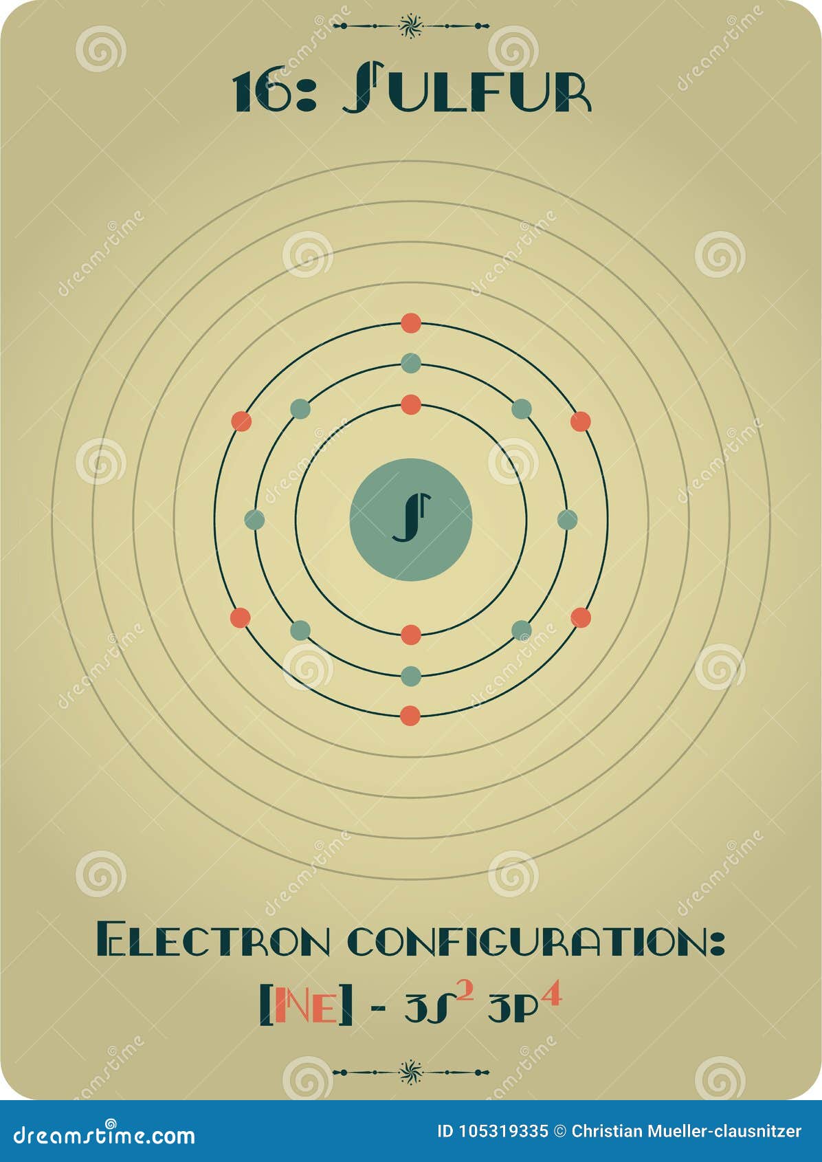 Element of Sulfur stock vector. Illustration of green - 105319335