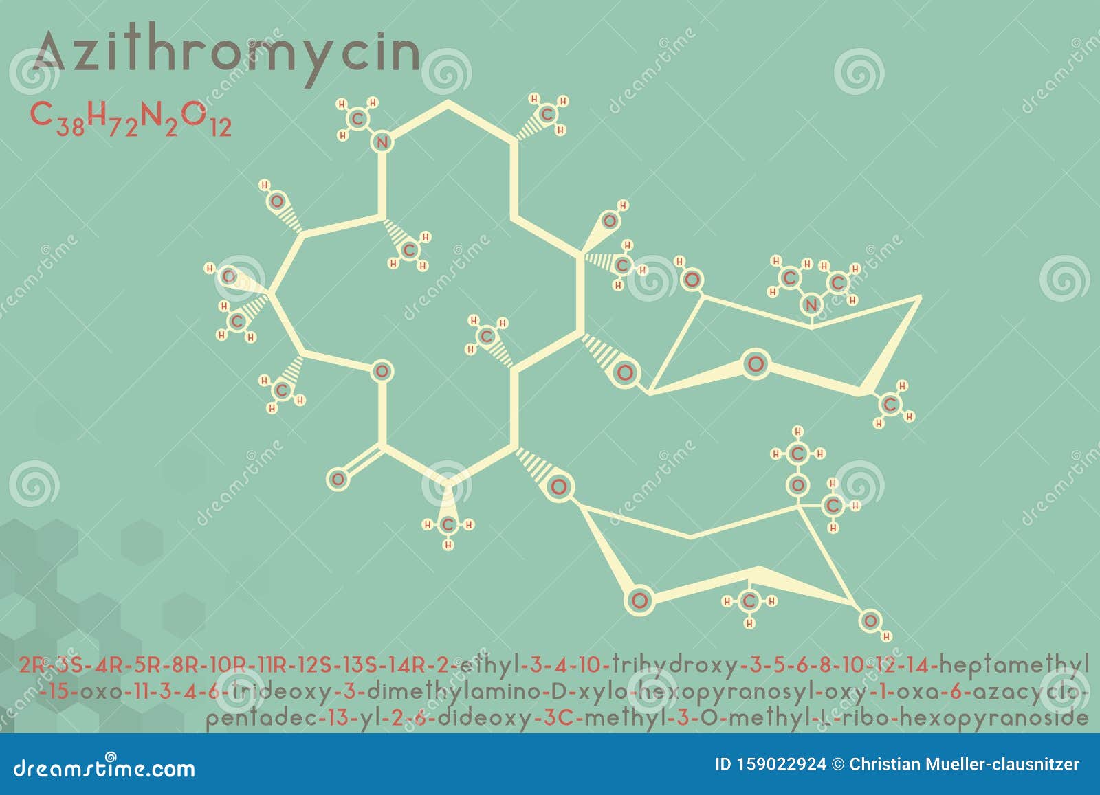 Infographic of the Molecule of Azithromycin Stock Vector - Illustration ...