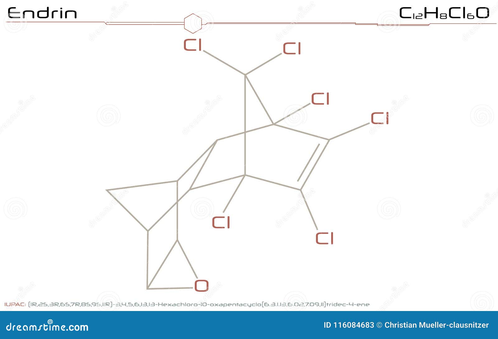 Molecule of Endrin stock vector. Illustration of infographic - 116084683