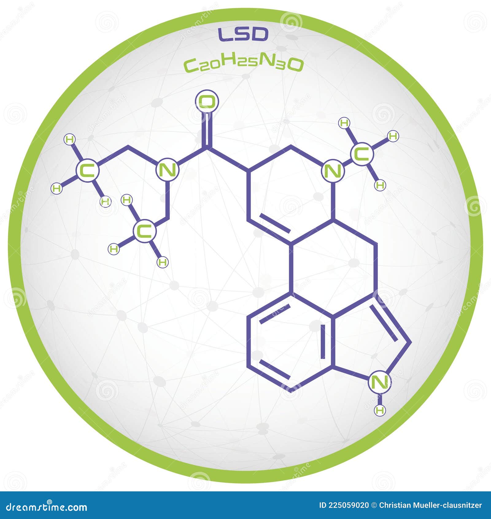 Infographic of the Molecule of LSD Stock Vector - Illustration of ...