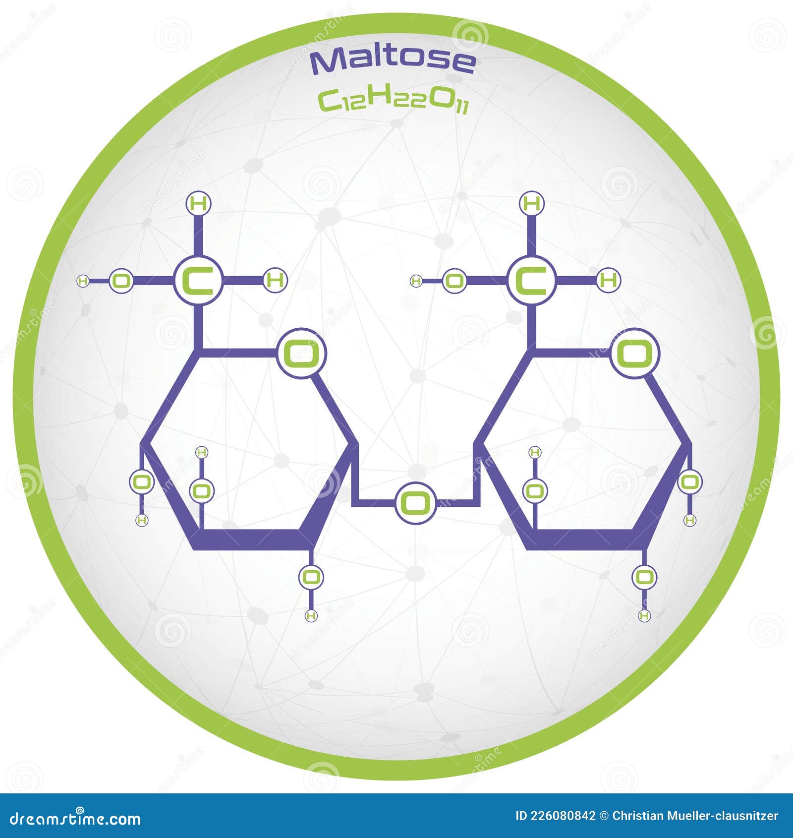 Maltose Molecule With Chemical Formula Stock Photography ...
