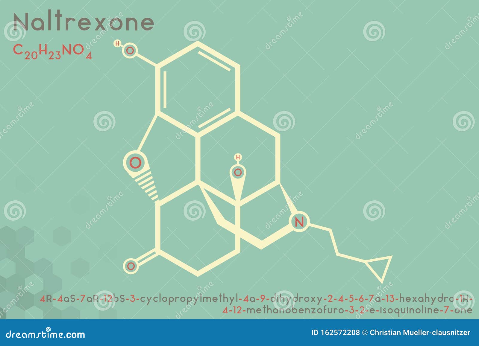 Infographic of the Molecule of Naltrexone Stock Vector - Illustration ...