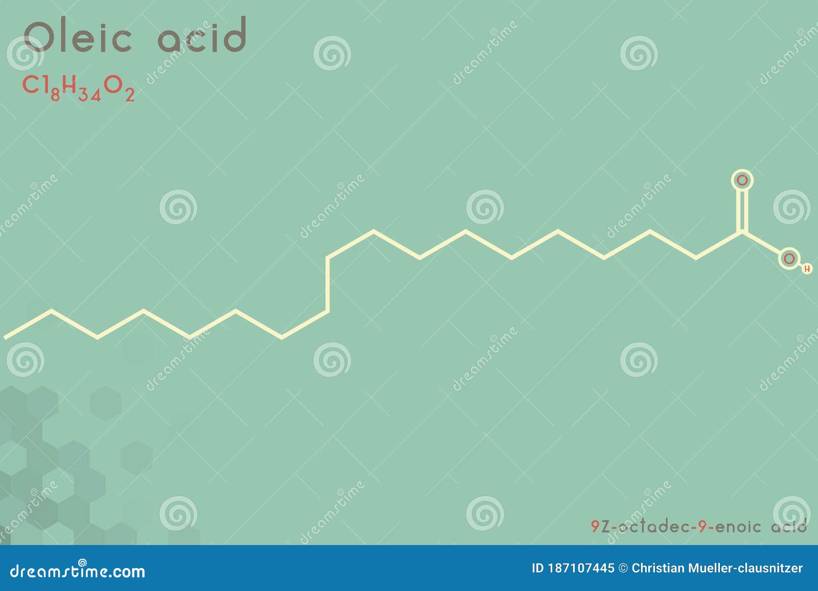 Infographic of the Molecule of Oleic Acid Stock Vector - Illustration ...