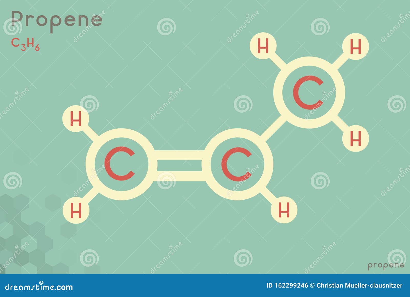 Infographic of the Molecule of Propene Stock Vector - Illustration of ...