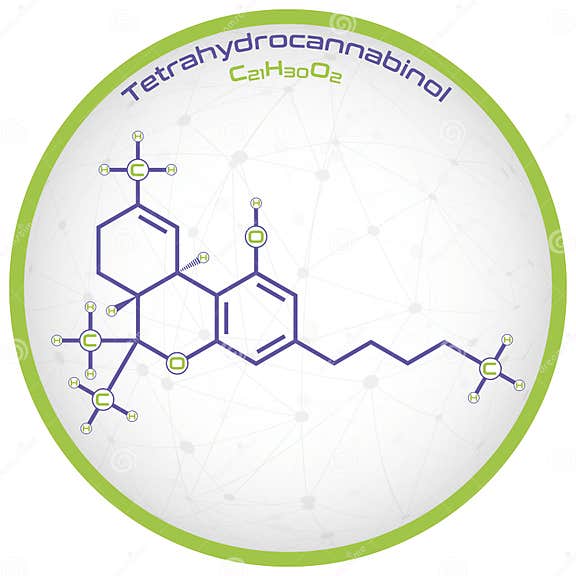 Infographic of the Molecule of THC Stock Vector - Illustration of ...