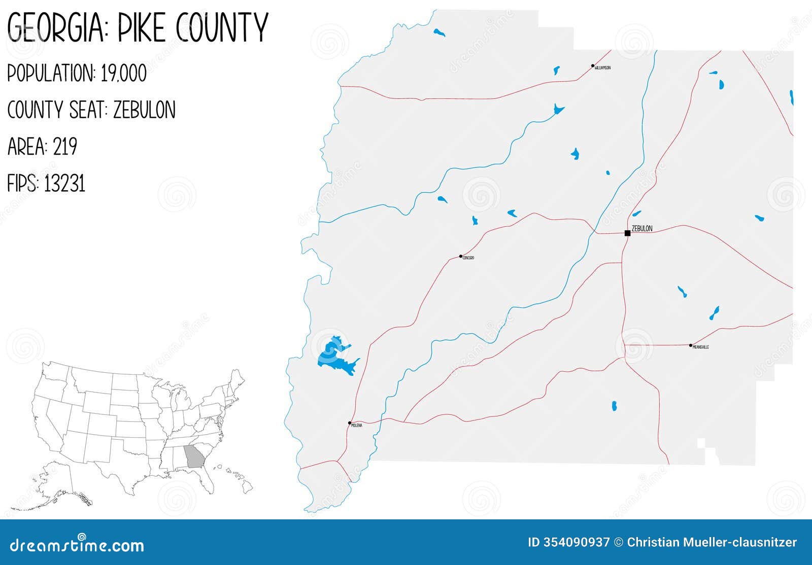 Pike County, Georgia U.S. County, United States Of America,USA, U.S ...