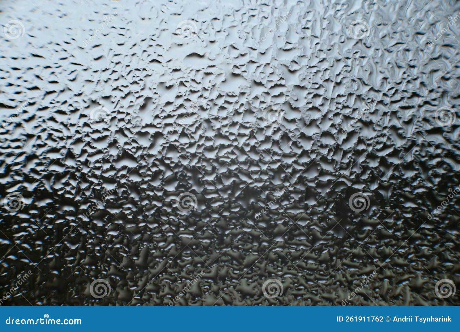 Large Dew Drops on the Window after Condensation Has Settled on the ...