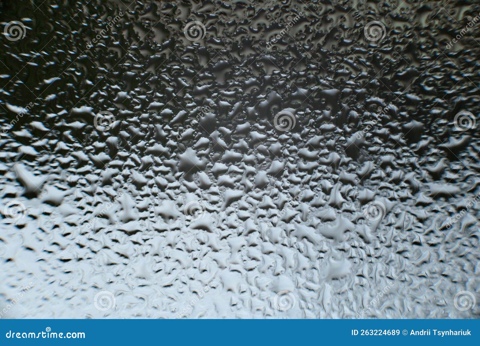 Large Dew Drops on the Window after Condensation Has Settled on the ...