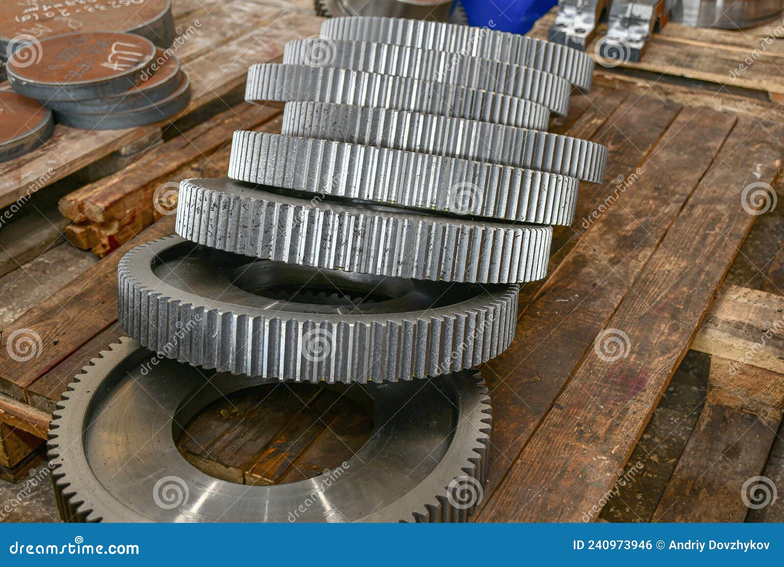 Large-diameter Disk Gears after Manufacturing on a Gear Cutting Machine ...