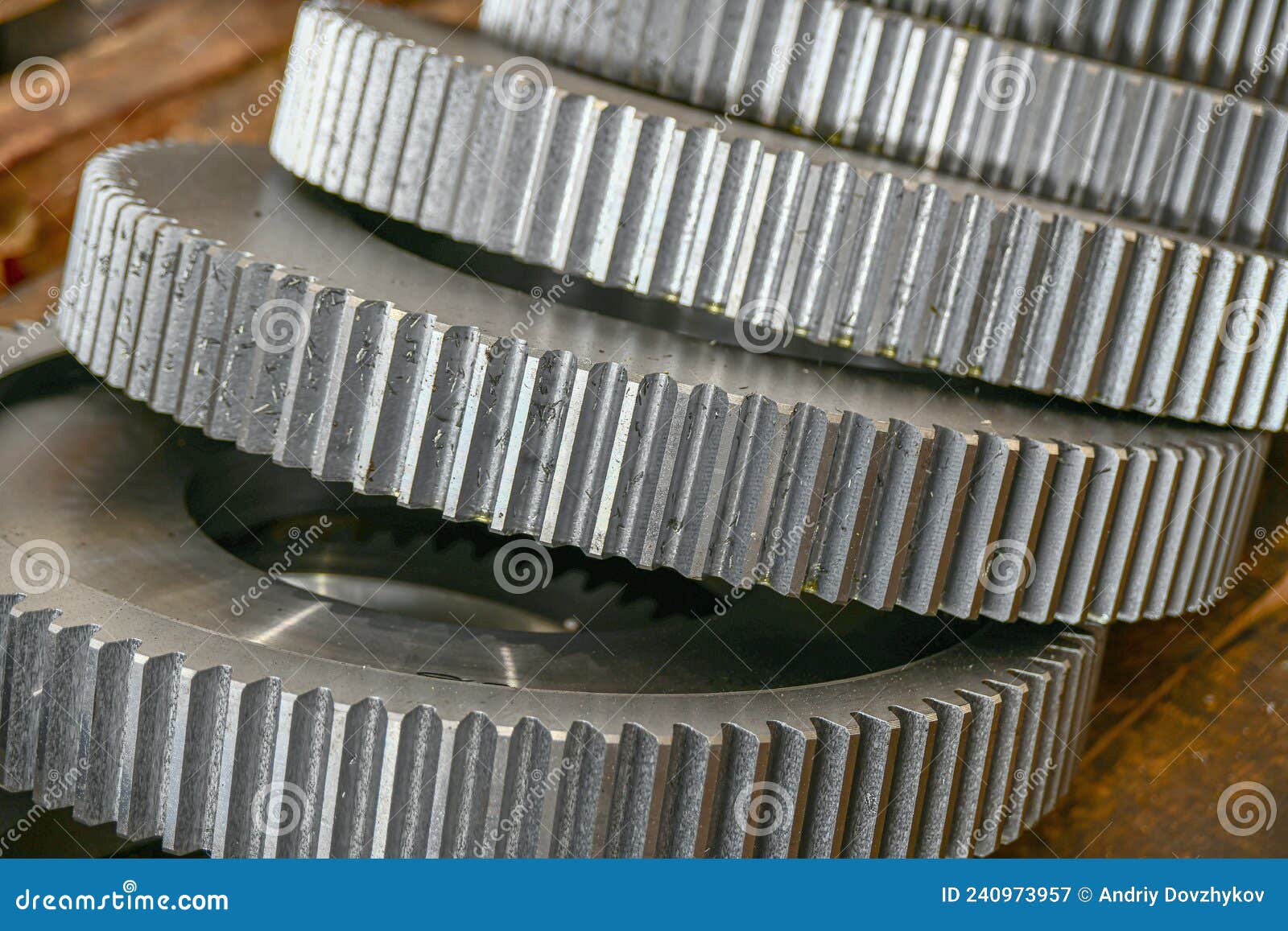 Large-diameter Disk Gears after Manufacturing on a Gear Cutting Machine ...