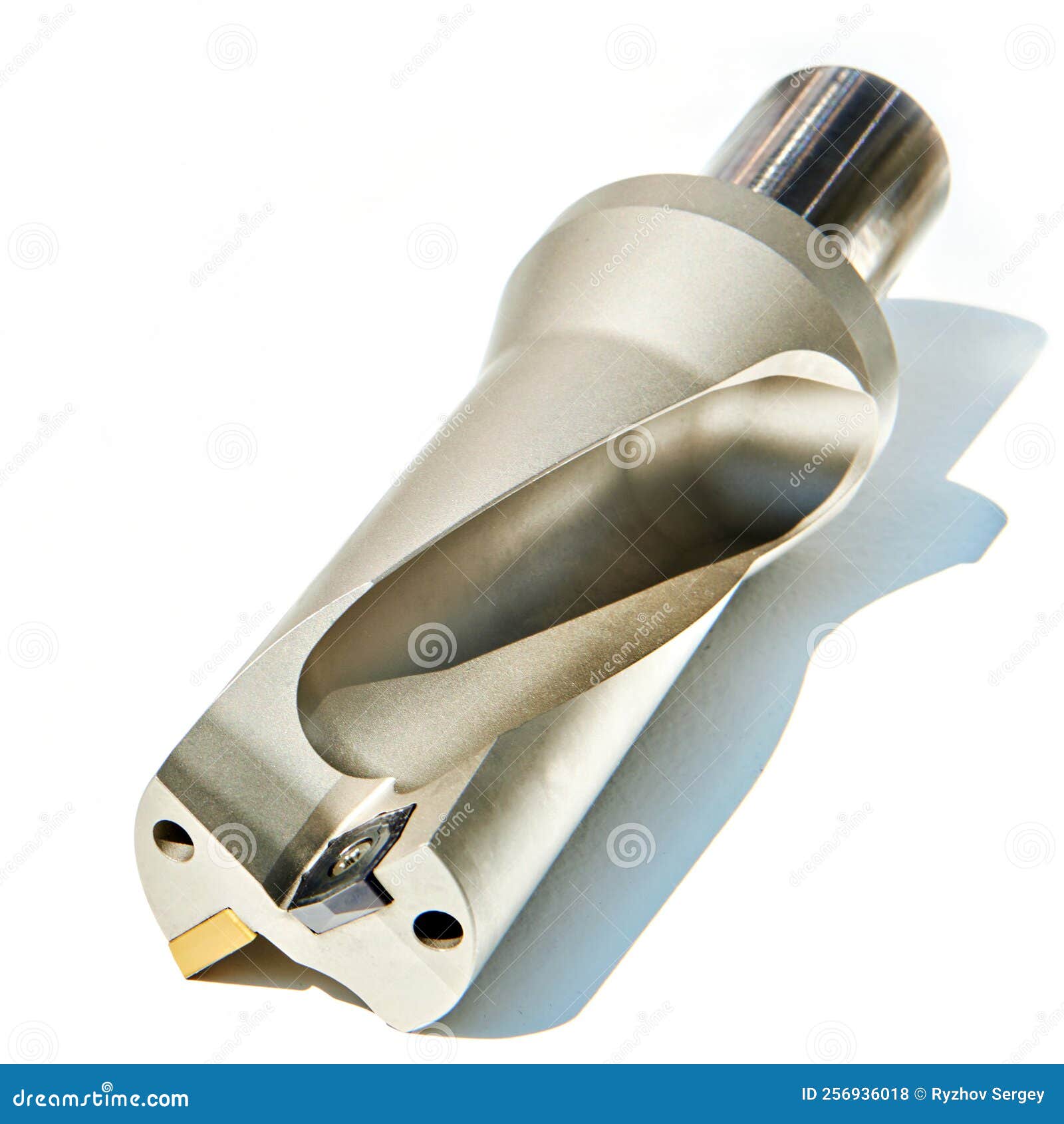 Large Diameter Drill Mill Isolated White Stock Photo - Image of ...