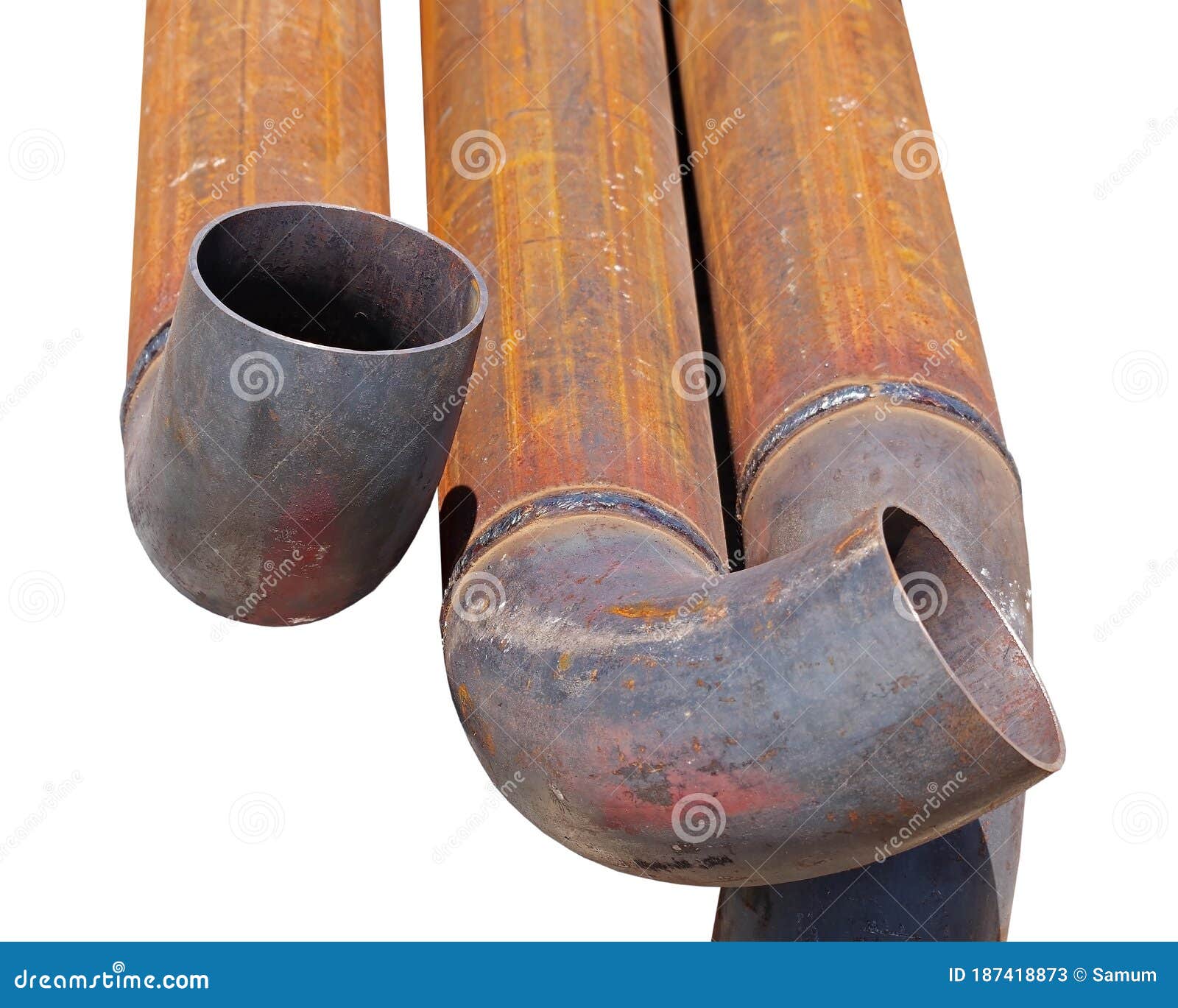 Large Diameter Rusty Steel Pipe Stock Image - Image of rusty ...