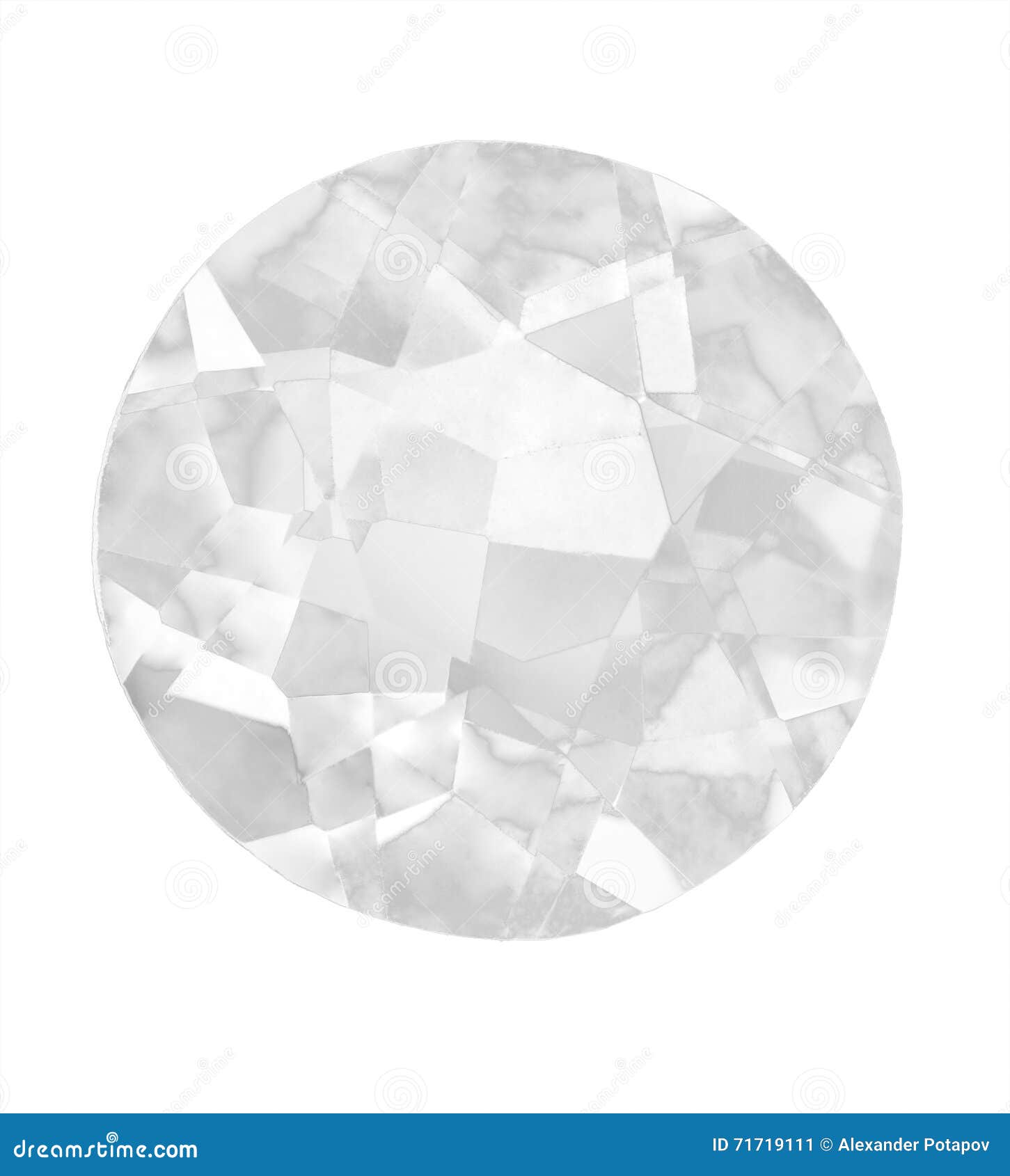 Large Diamond Isolated on White Stock Image - Image of white, luxury ...