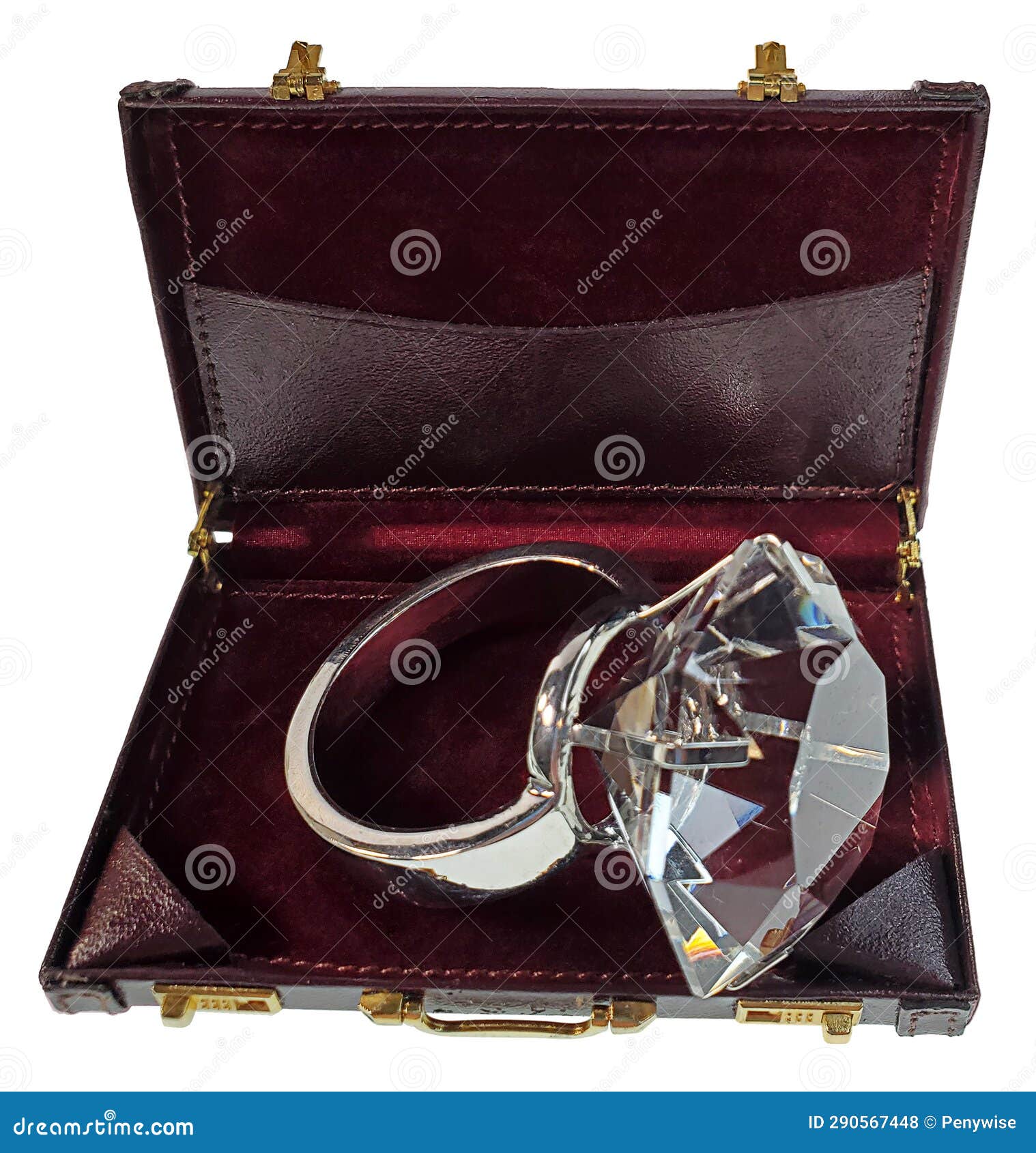 Diamond Ring in Briefcase stock photo. Image of transaction - 290567448