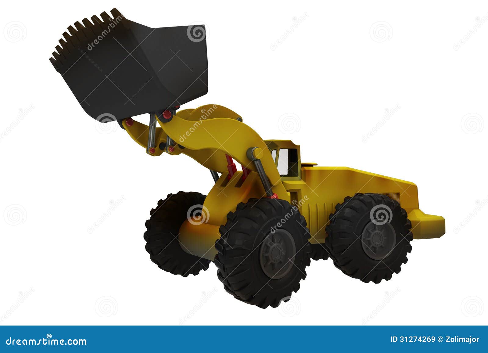 Large digger side view stock illustration. Illustration of blade - 31274269